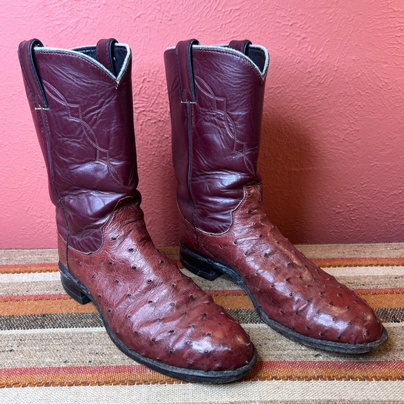 Justin Boots | Shoes | Justin Stylefull Quil Ostrich Leather Boots Mens ...